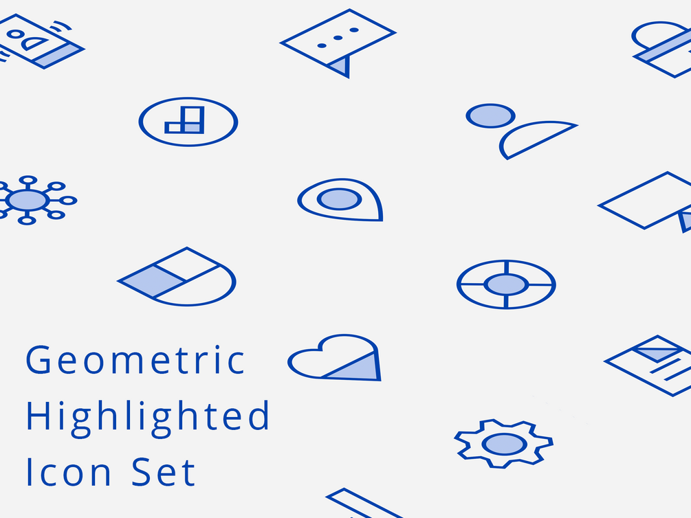 Geometric Highlighted Icon Set