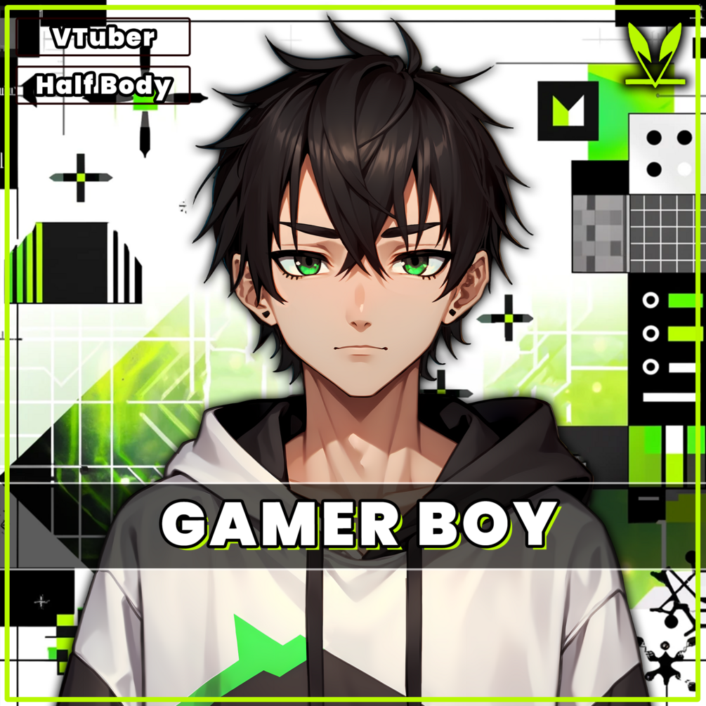 Male premade VTuber model - Gamer Boy for vtube studio as a cool ...