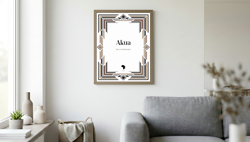Akua African Name Meaning Printable Wall Art | Digital Download