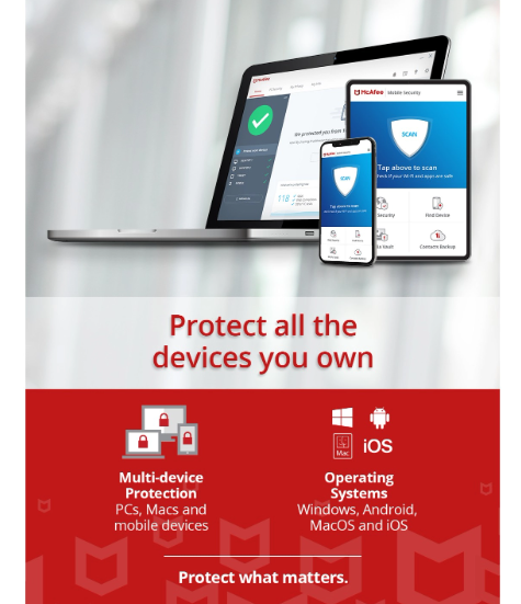 McAfee Total Protection Multi Devices 1 Year 2024