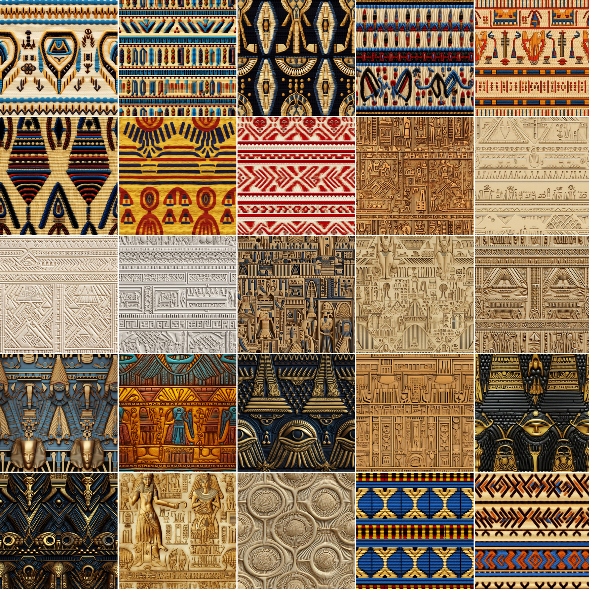 130 Procreate Egypt Patterns Collection