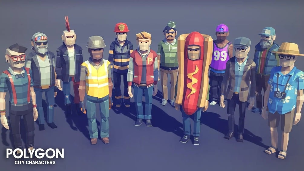 POLYGON City Characters - Low Poly 3D Art