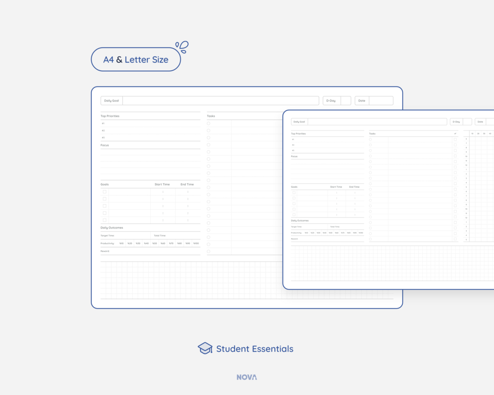 Daily Study Tracker – Digital and Printable