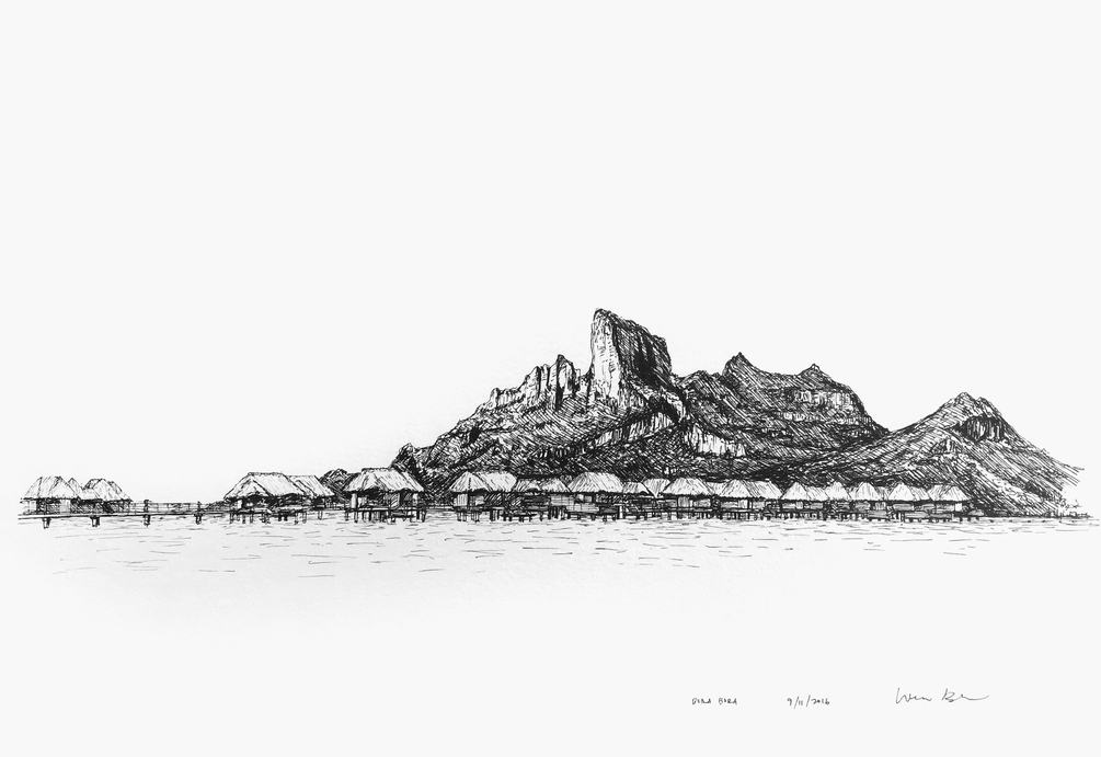 Bora Bora Drawing