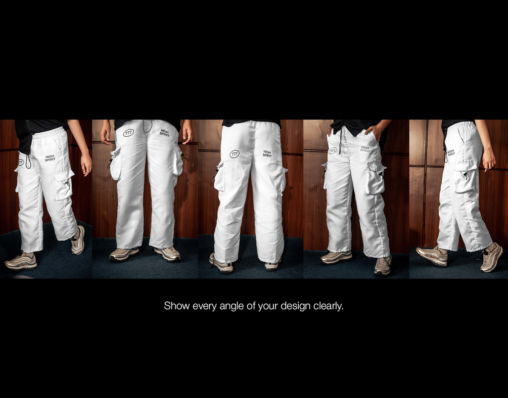 Premium Cargo Pants Mockup (5 PSD Scenes)