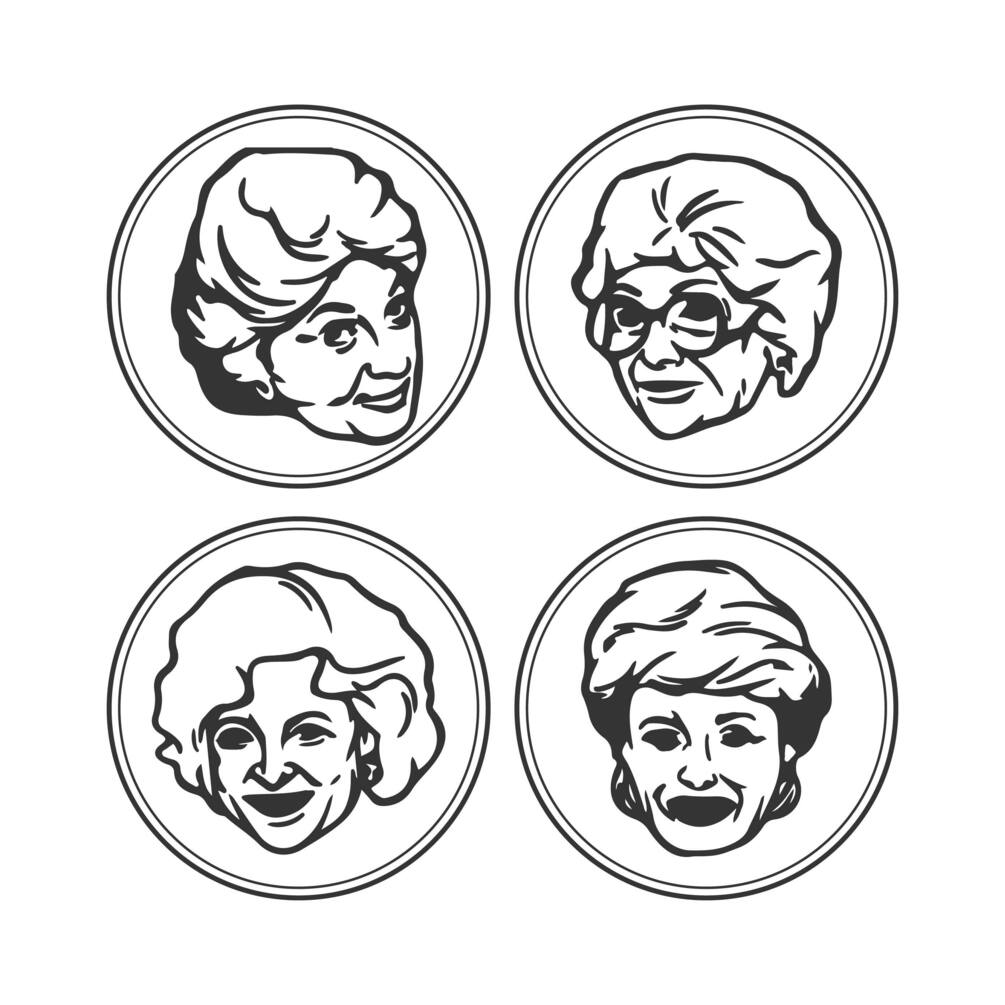 Golden Girls SVG, PNG, EPS, DXF Cutting File For Cameo Cricut Silhouette