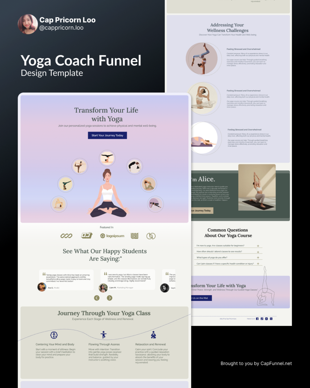 [CF016] Yoga Coach Funnel Design Template