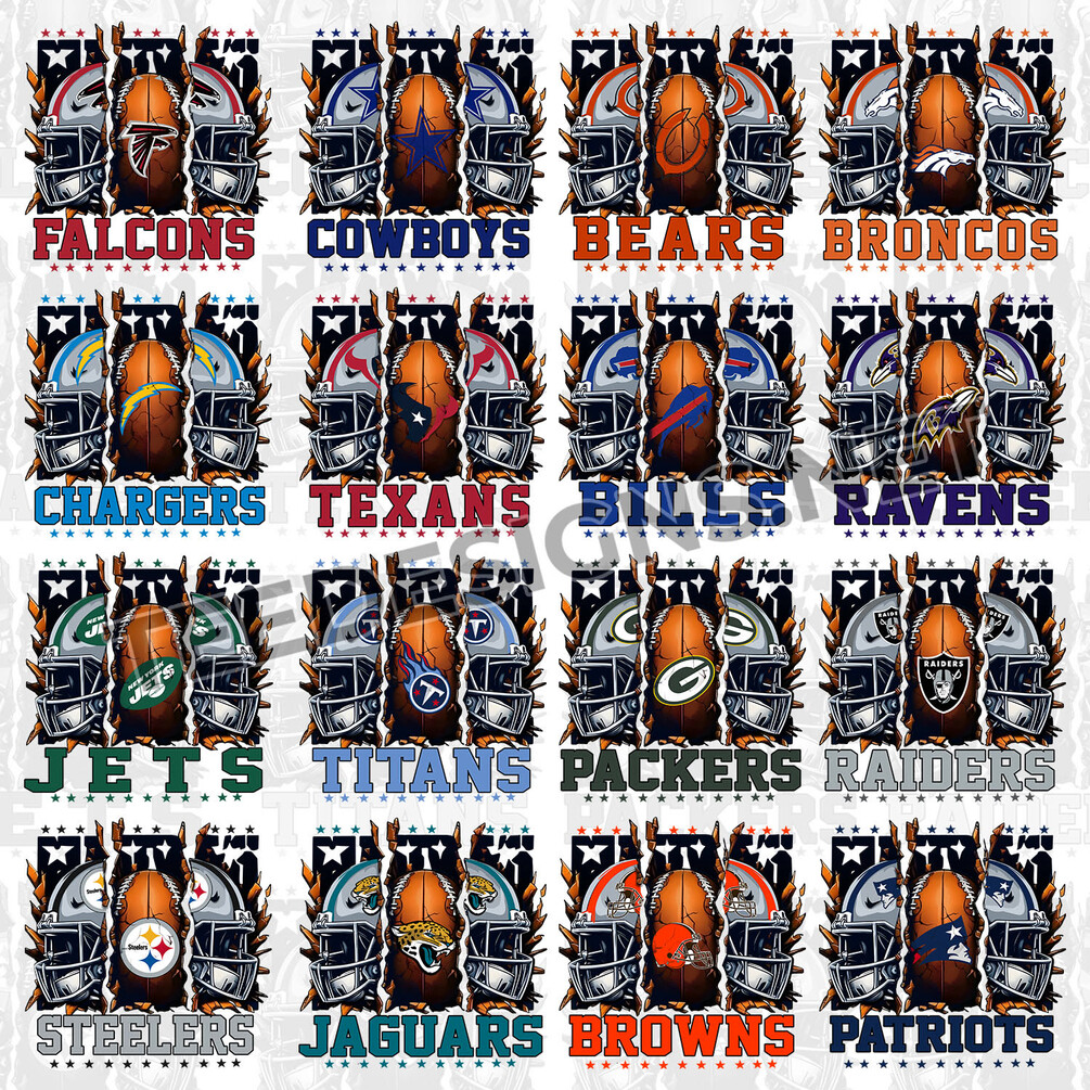 32 Broken Helmet NFL Designs PNG