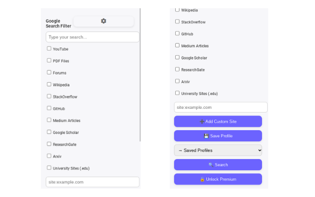 Google Search Filter Pro
