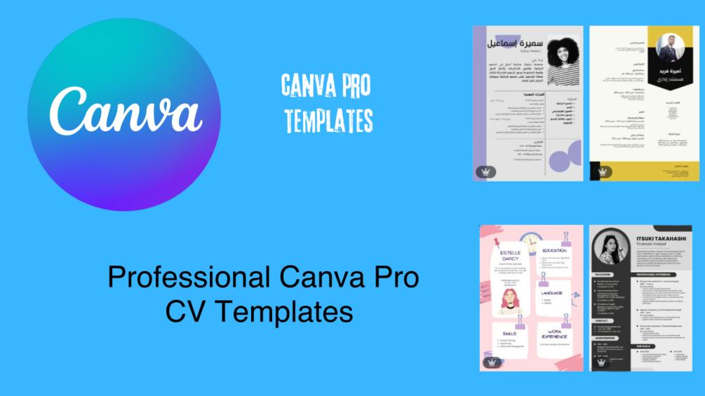 Professional Canva Pro CV Templates