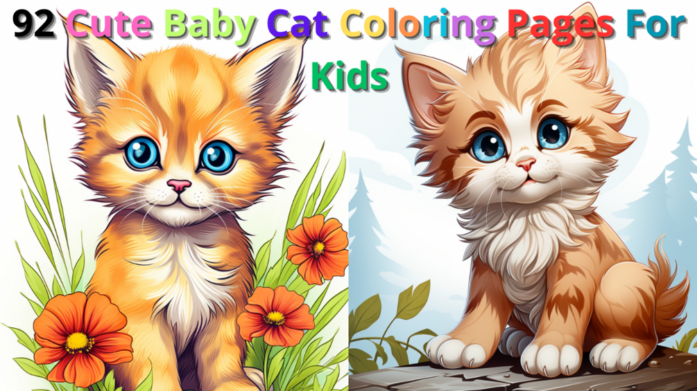 92 Cute Baby Cat Coloring Pages For Kids