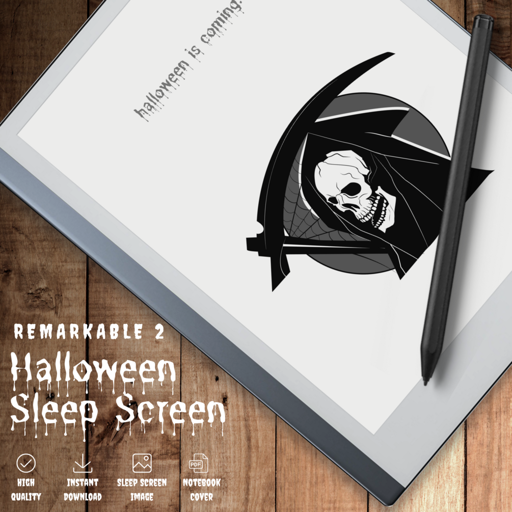 Remarkable 2 Halloween Frightening Sleep Screen & Notebook Cover