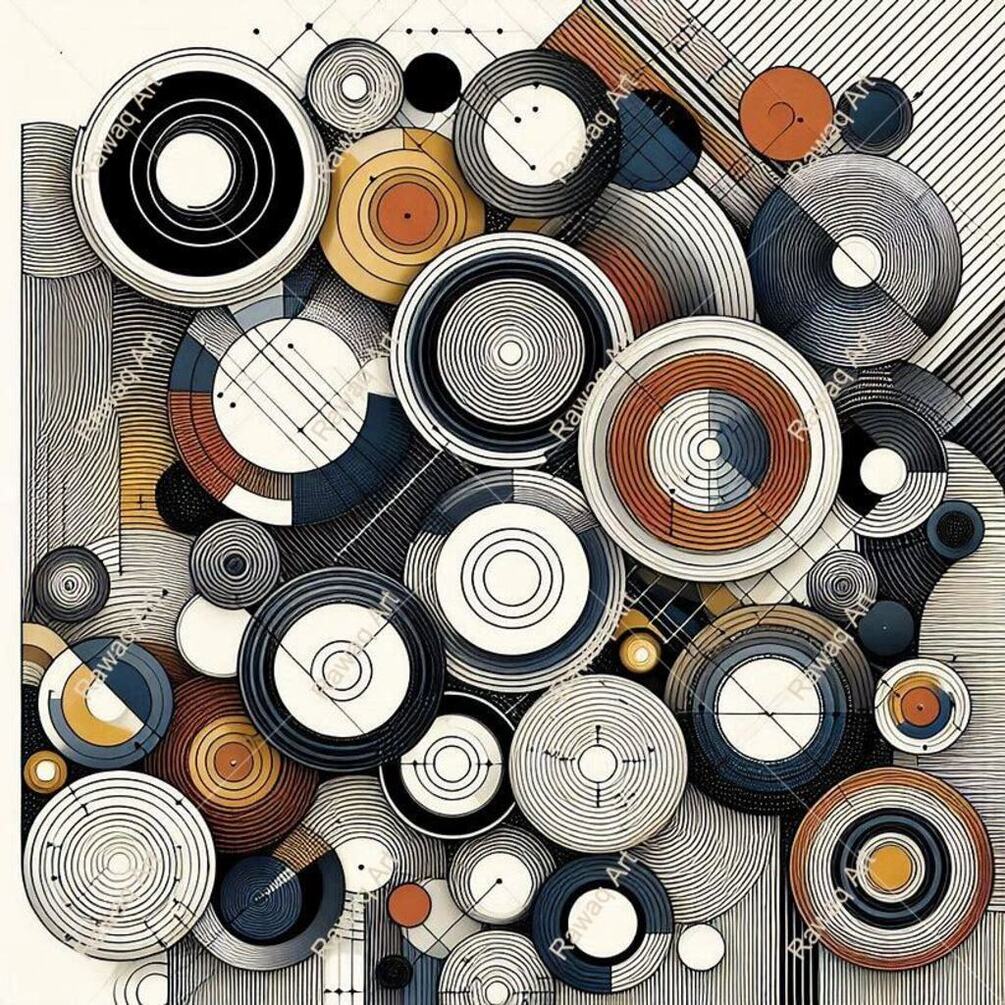 Infinite Geometry: The Dance of Circles and Lines 🔵🔺#GeometricArt # ...