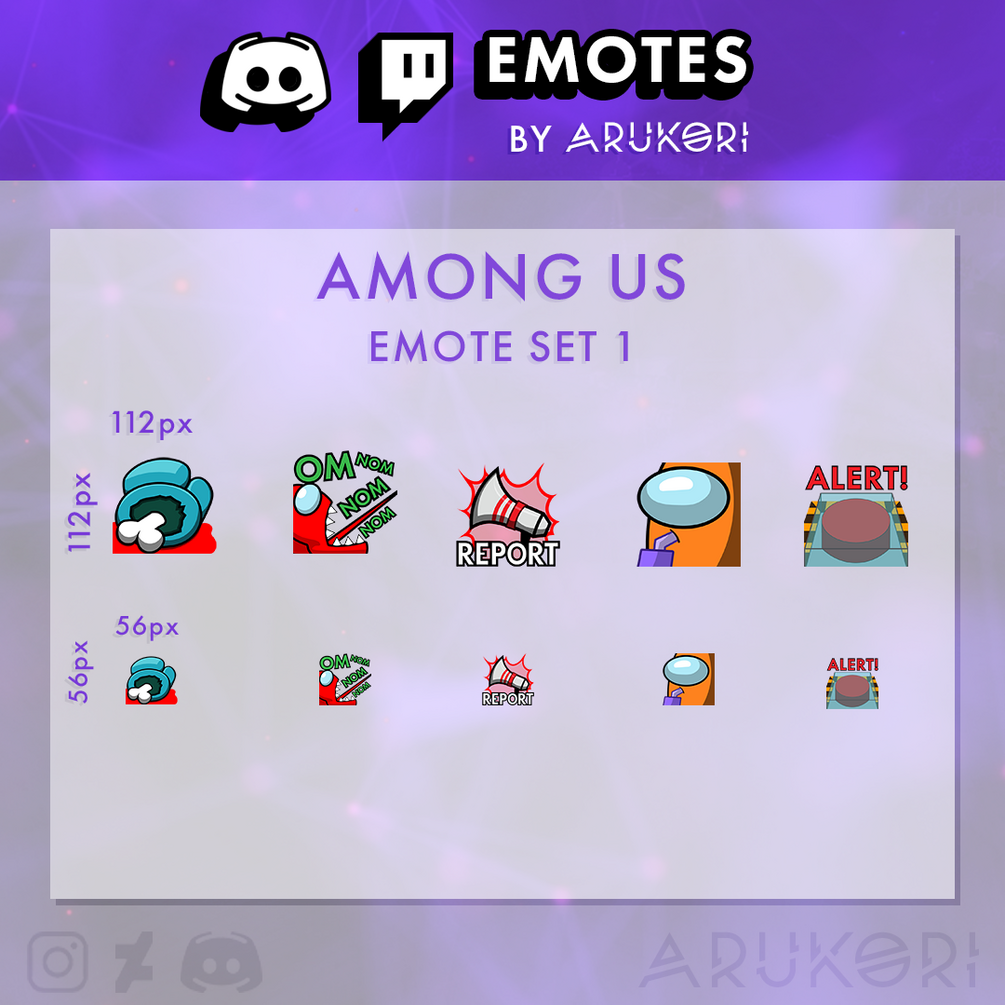Among Us Twitch / Discord Emote Set 1
