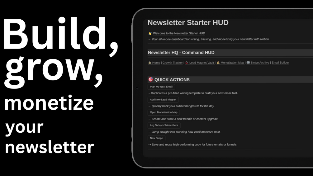 Newsletter Starter HUD – Starter Kit
