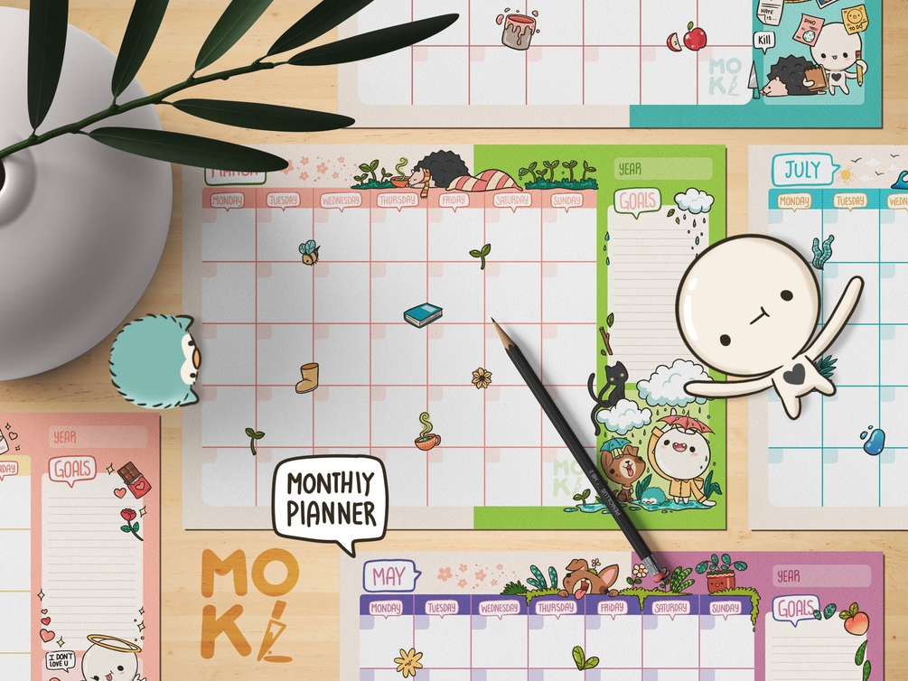 Moki Printable Monthly Planner