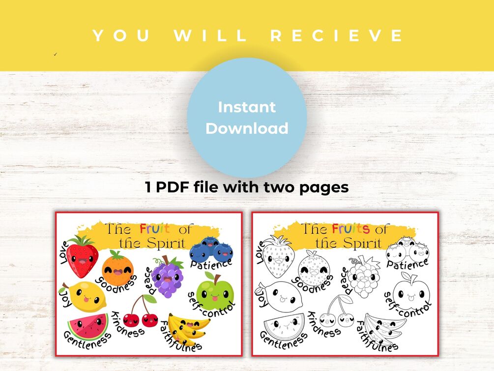 FREEBIE Fruit of the Spirit Play-Doh Mat