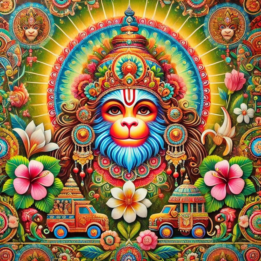 🙏🏽 Divine Strength: A Modern Portrait of Hanumanji 🌟