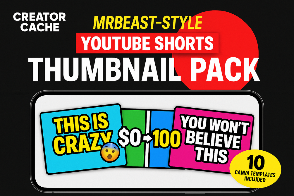 10 Plug-&-Play YouTube Thumbnail Templates (Free Canva)