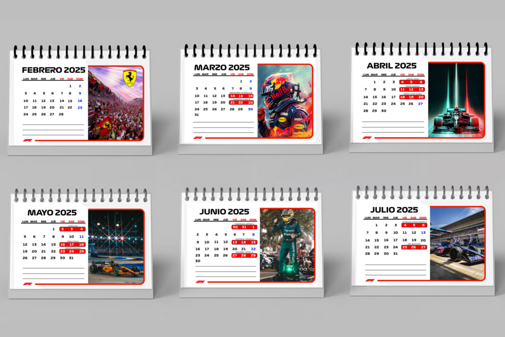 F1 Calendar 2025 PDF