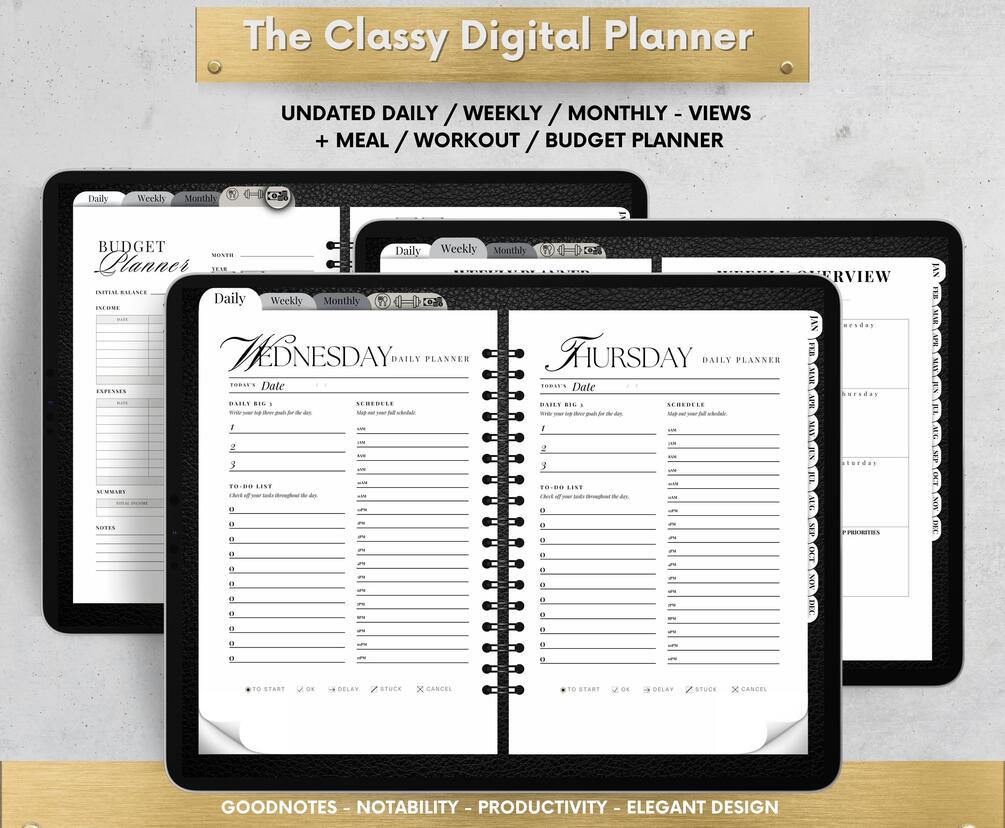 Digital Planner, Goodnotes Planner, iPad Planner, Notability Planner ...