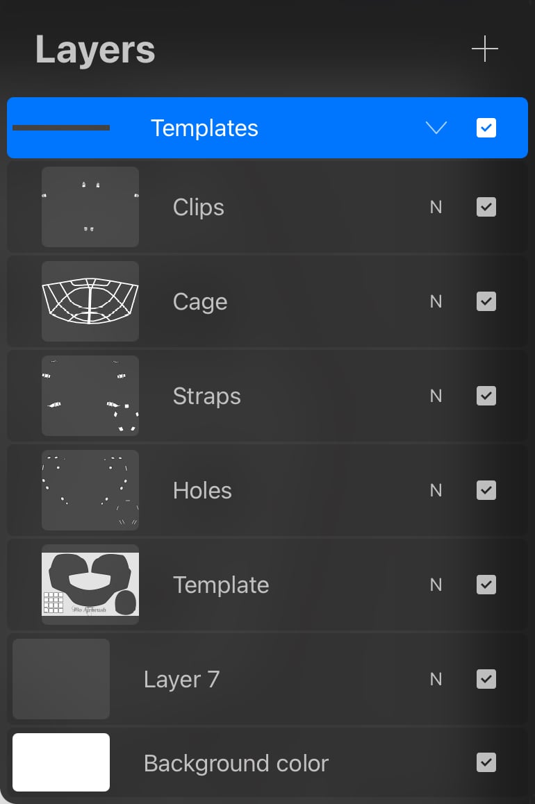 2D Goalie Mask Template Procreate