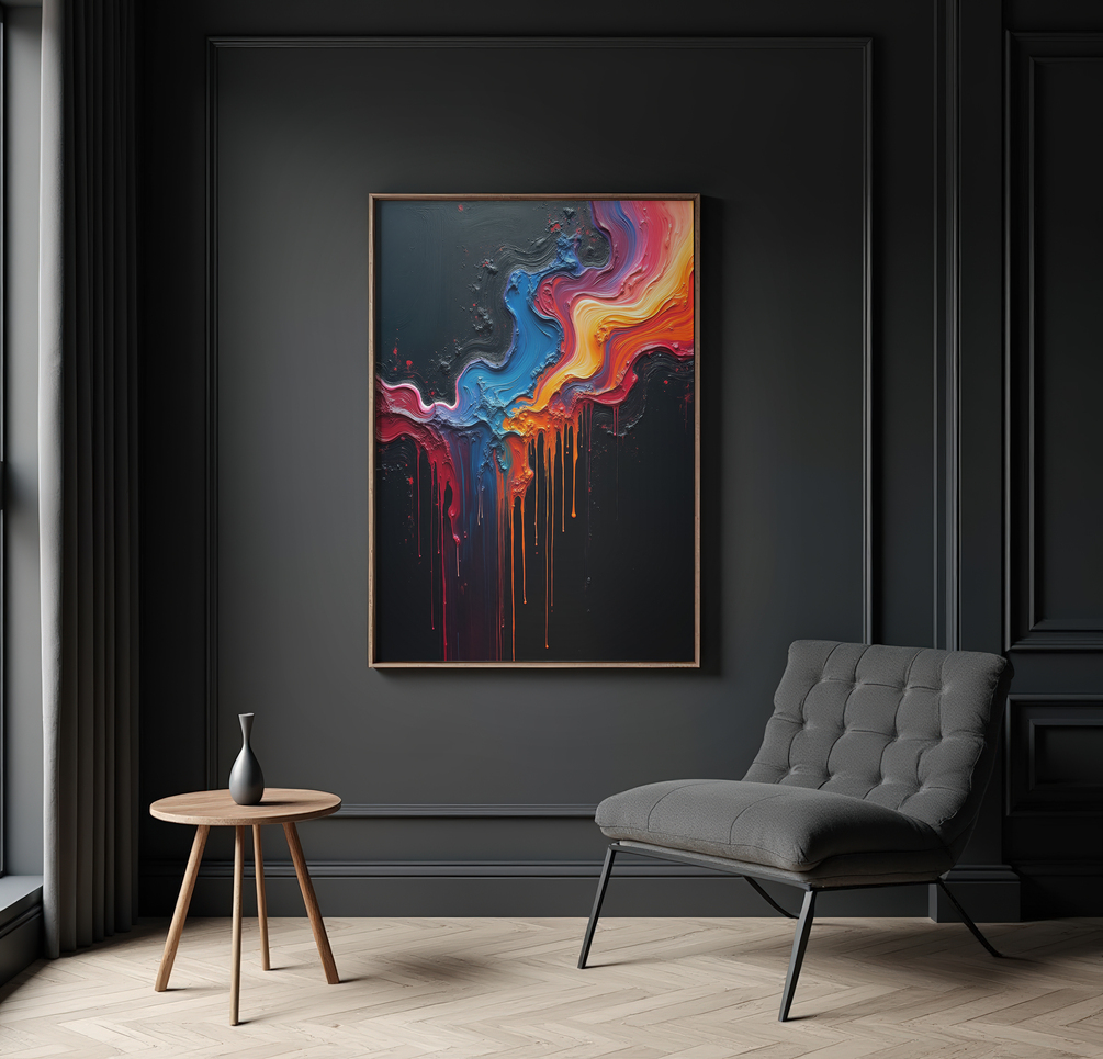Modern Abstract Digital Art Print – Unique Stylish Wall Decor for Home ...
