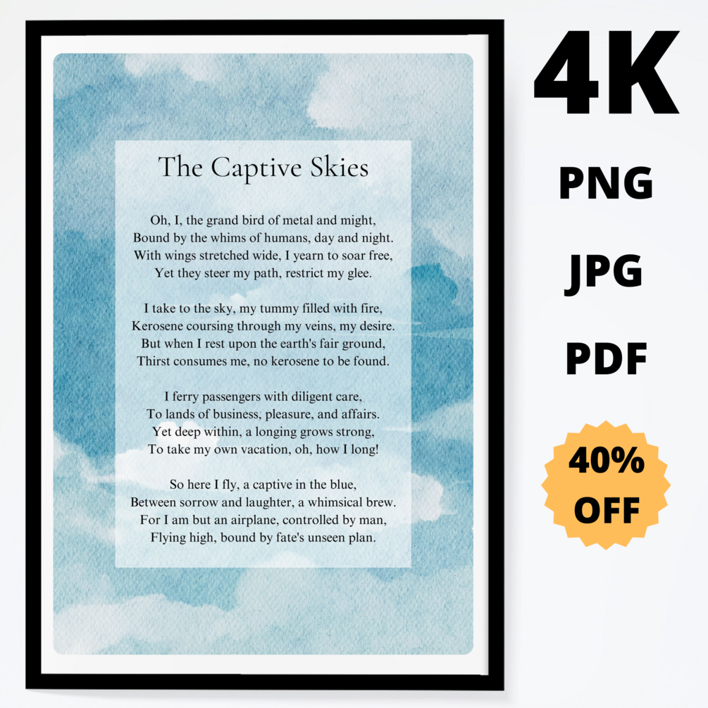 Wall Art Poem: The Captive Skies