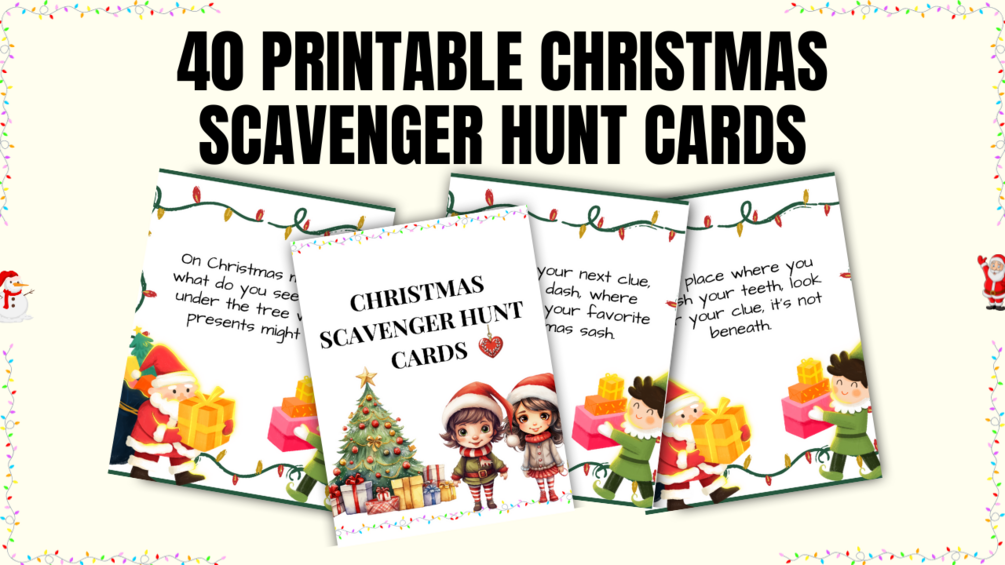 Christmas Scavenger Hunt Cards