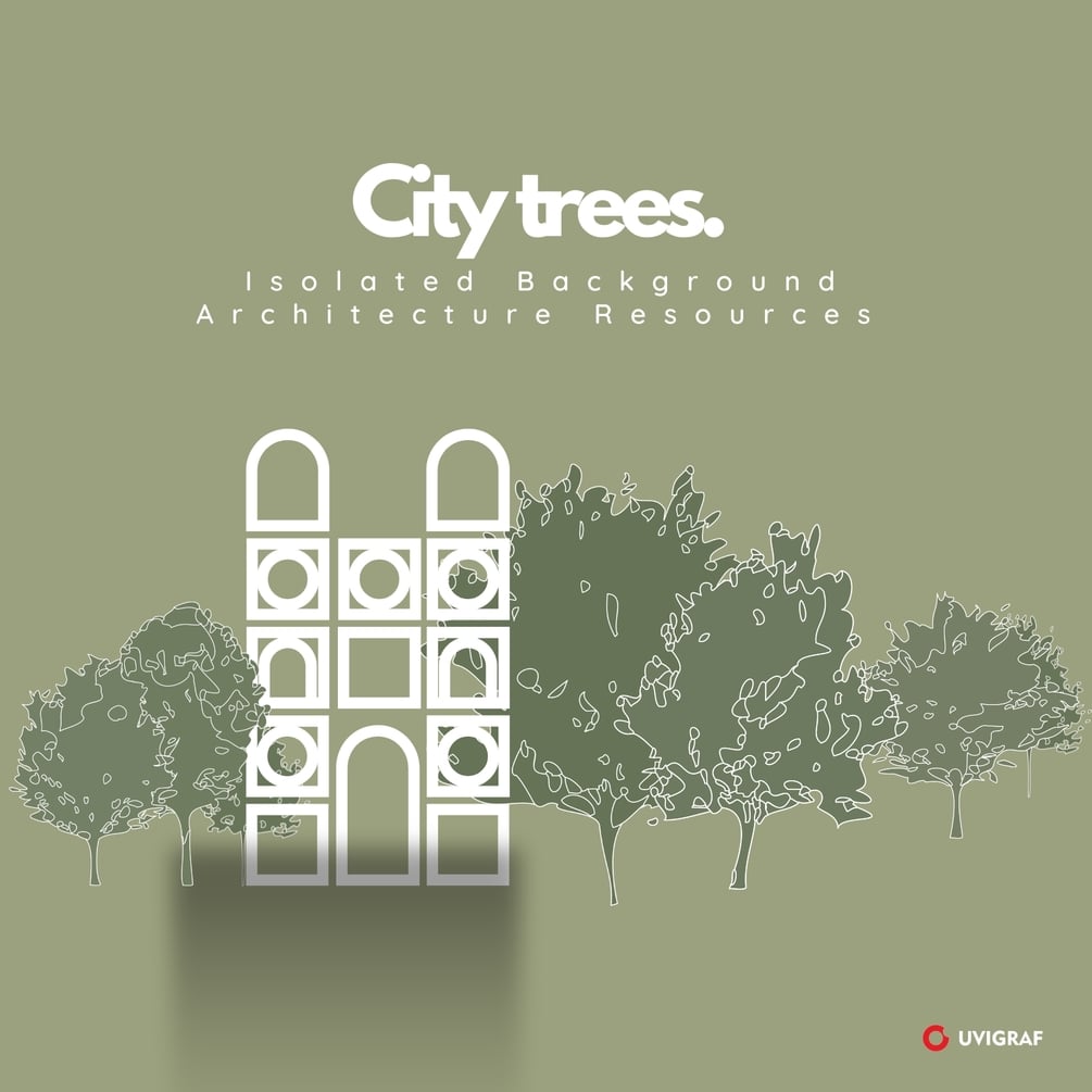 City Trees N.1 – Urban Landscape Vector Trees for Architects ...