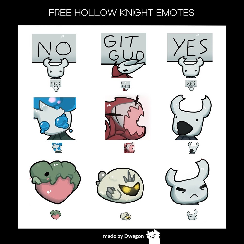 Hollow Knight emote pack 1