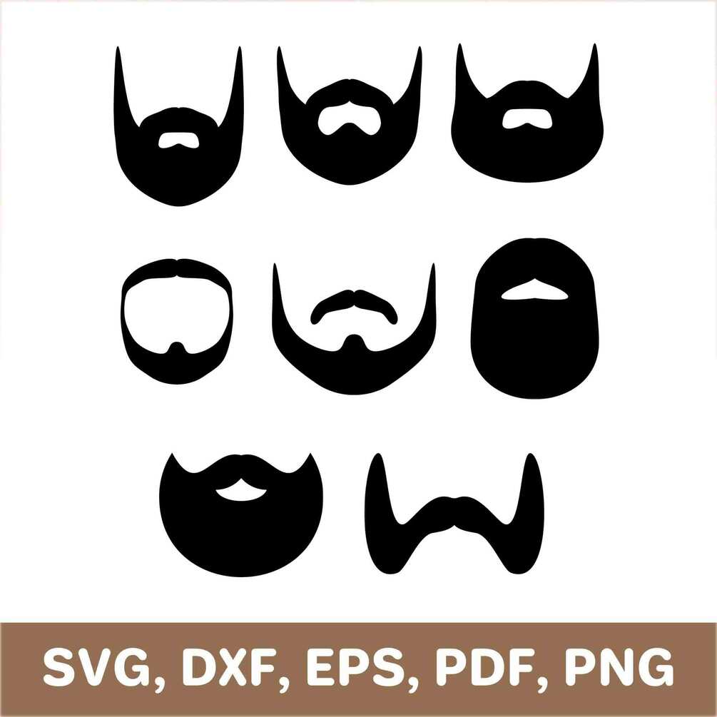 Beard svg, beard template, beard png, beard clipart