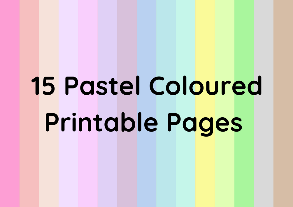 15 Pastel Colored, Aesthetic Printable Sheets | Digital Download