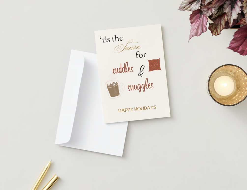Pack of Three - Cuddle & Snuggle Christmas Card