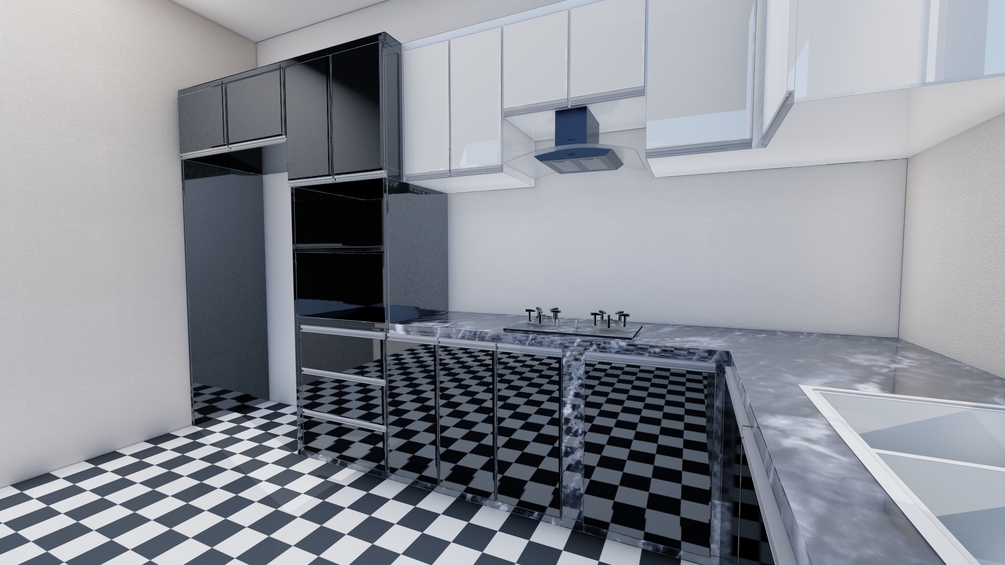 Realistic Kitchen Cabinet Perspectives 3D