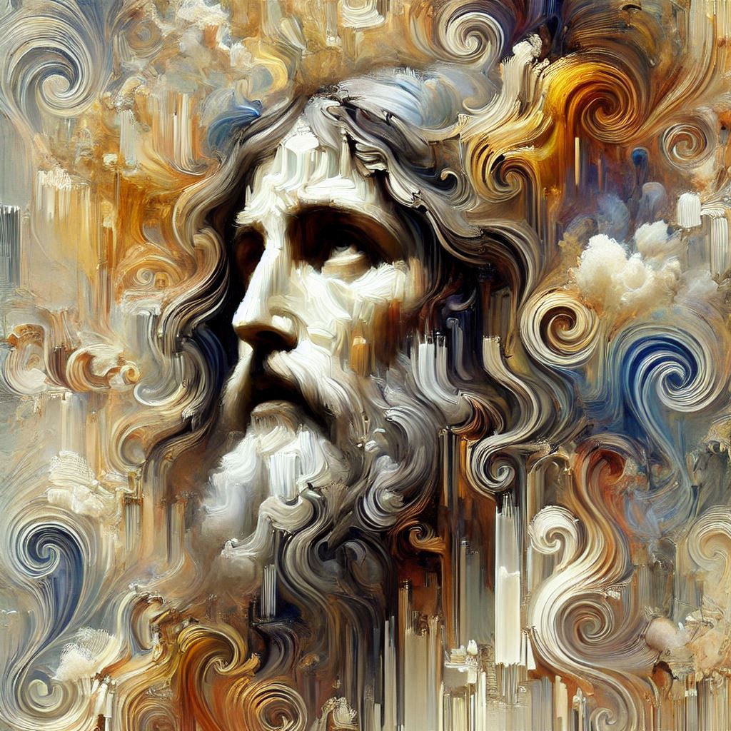 Dive into the Divine: Abstract Expressionism of Lord Jesus Christ
