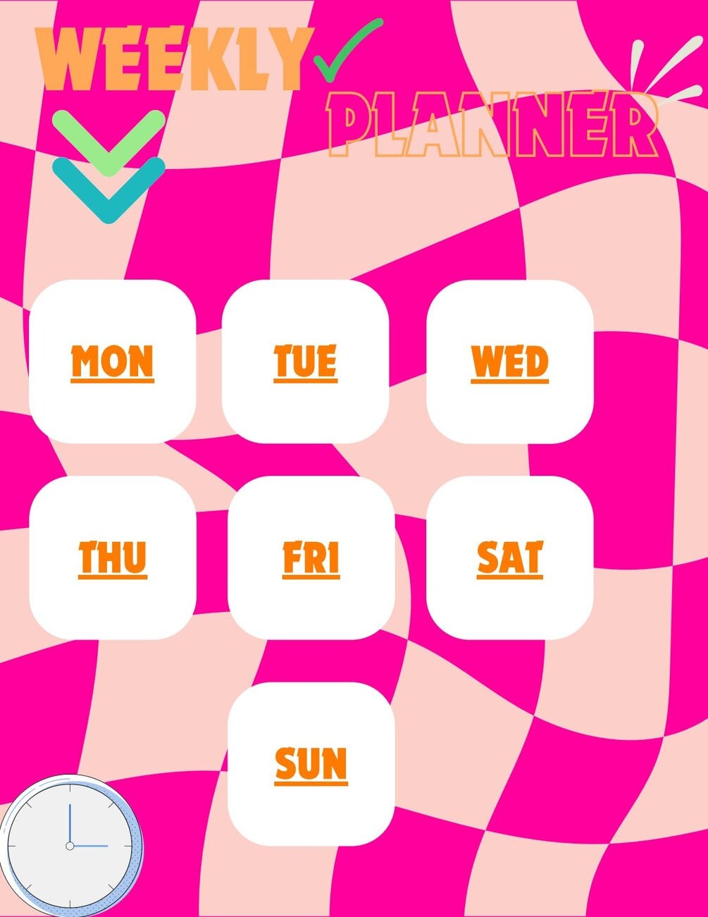 Customizable Digital Daily Planner | Monday to Sunday with Notes, To-Do ...