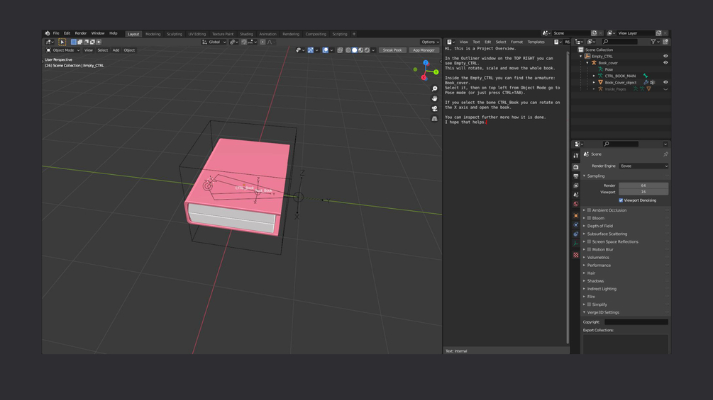 Book Rig - Blender file 2.92