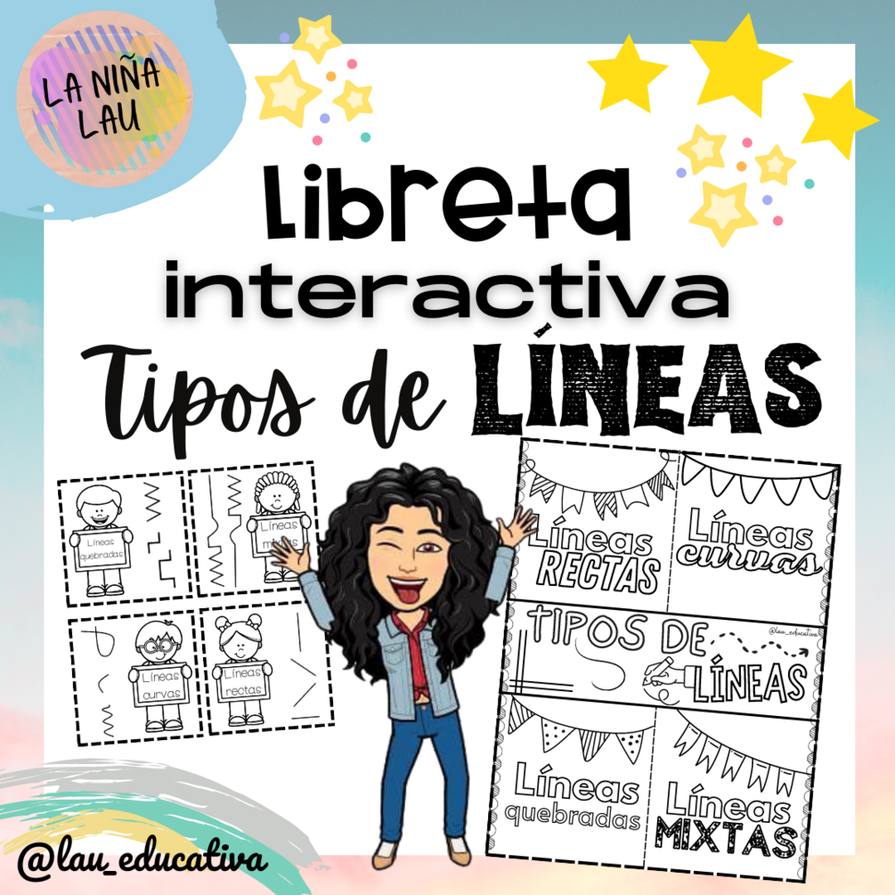 🔢💙 LIBRETA INTERACTIVA TIPOS DE LINEAS 🔢💙