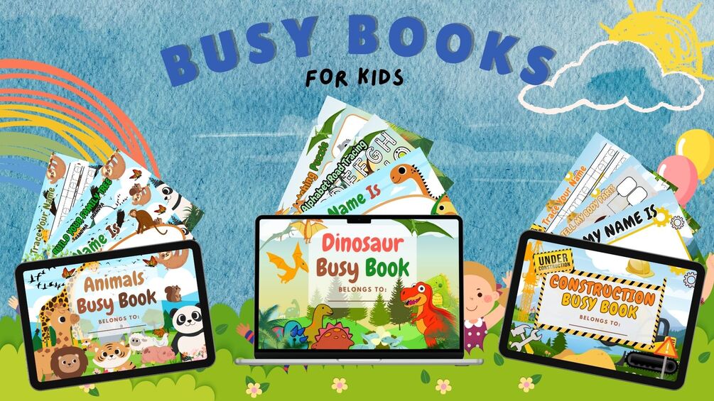 3 BUSY BOOKS FOR KIDS