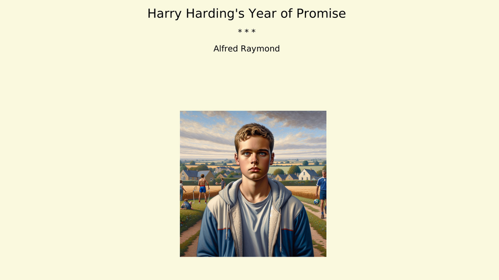 Harry Harding's Year of Promise