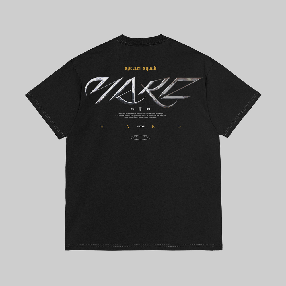 Premium HARD Design Oversized T-Shirt Mockup