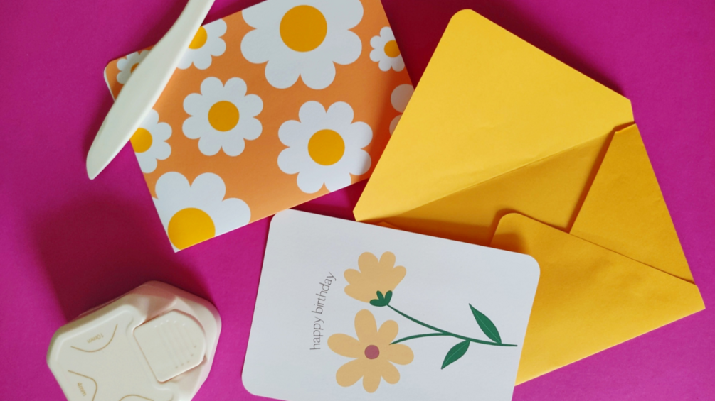 Printable greeting card with pocket folder