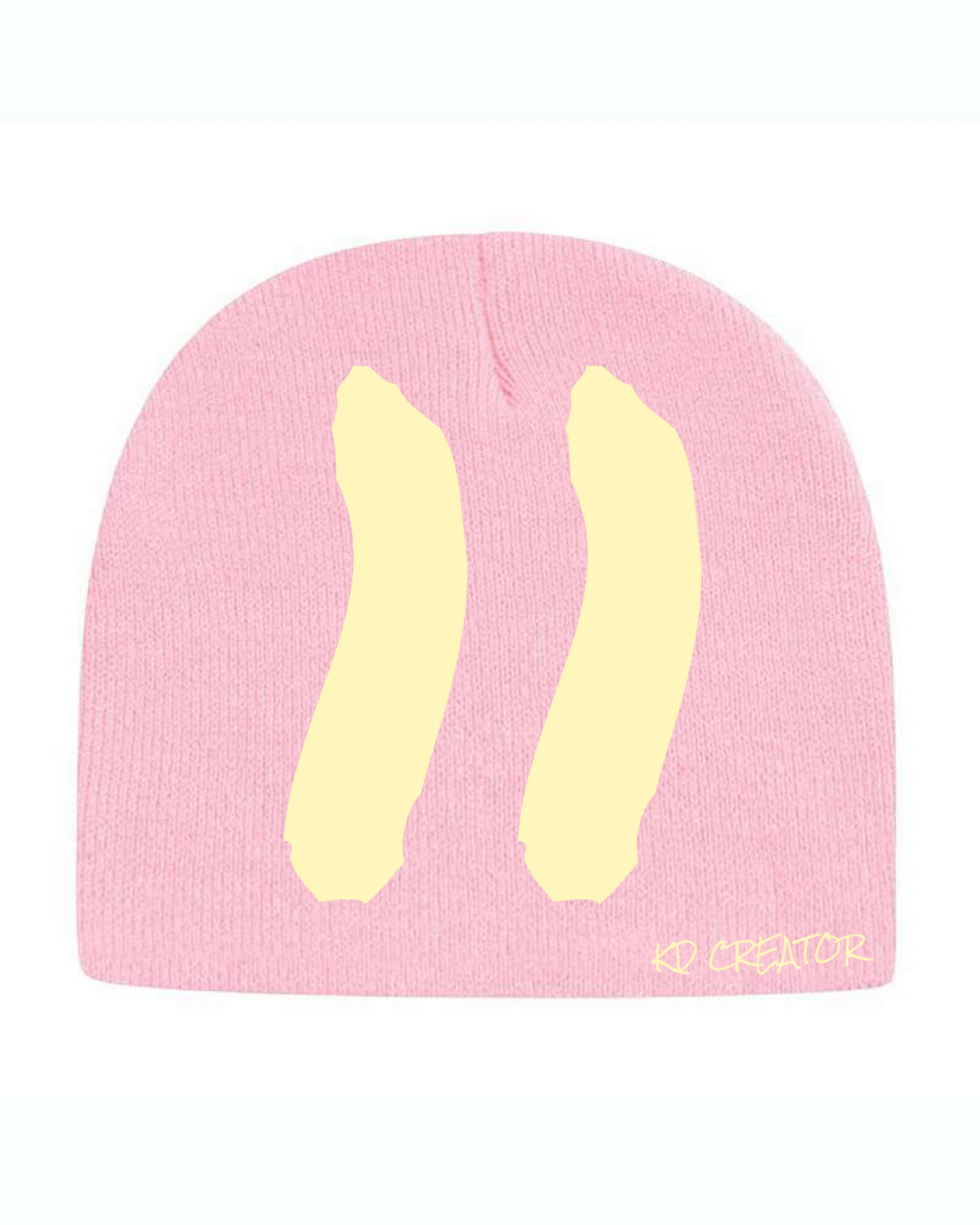 PINK & LEMON YELLOW EYES BEANIE