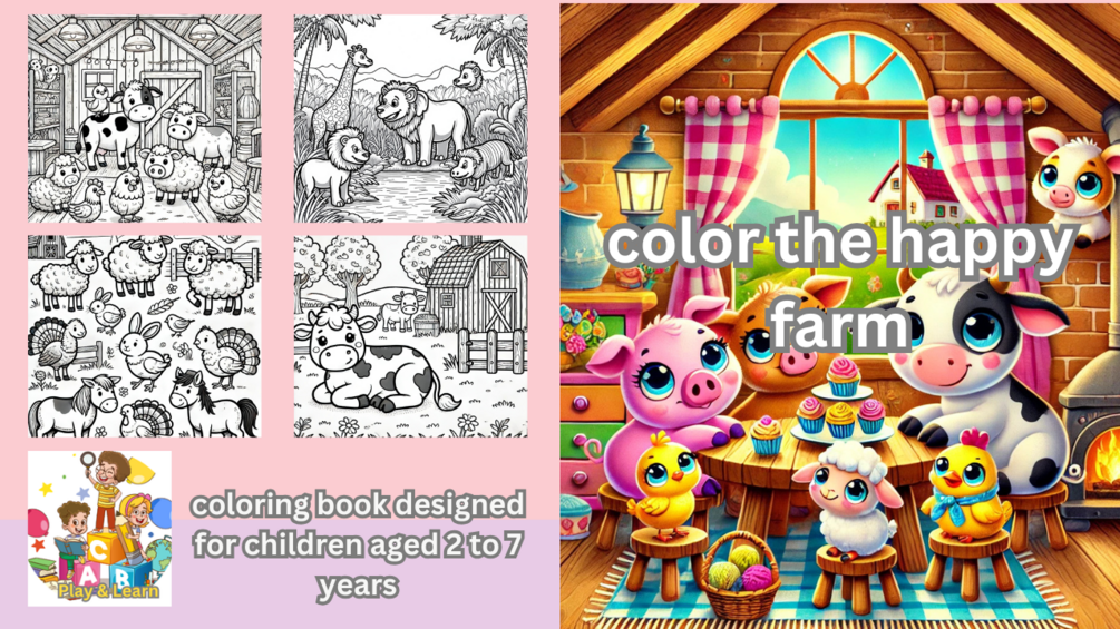 color the happy farm