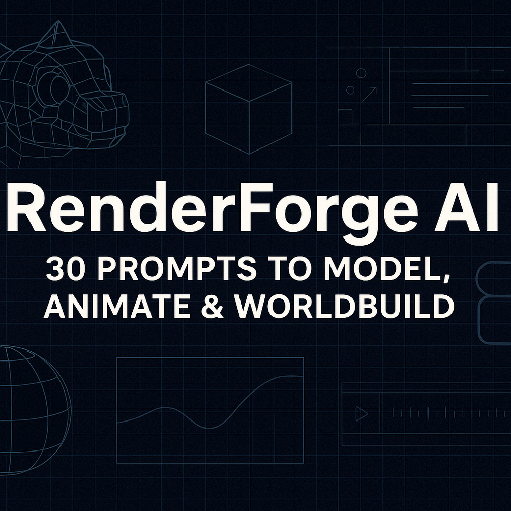 RenderForge AI: 30 Prompts to Model, Animate & Worldbuild With AI Precision