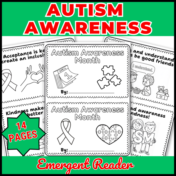 April National Autism Awareness Month Activity Reading and Crafts Bundle