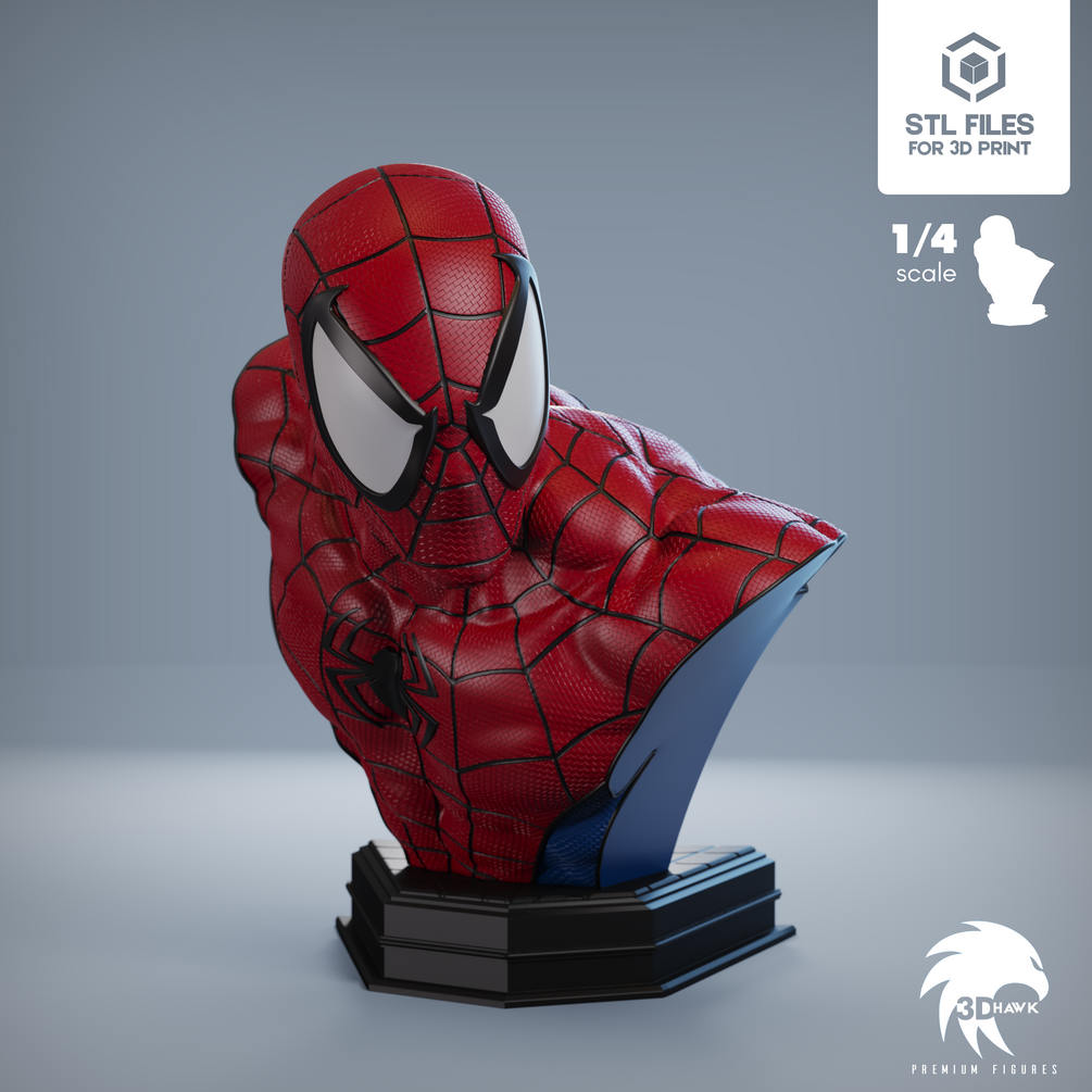 Spider-Man - Original suit - Premium Bust Line for 3d printing