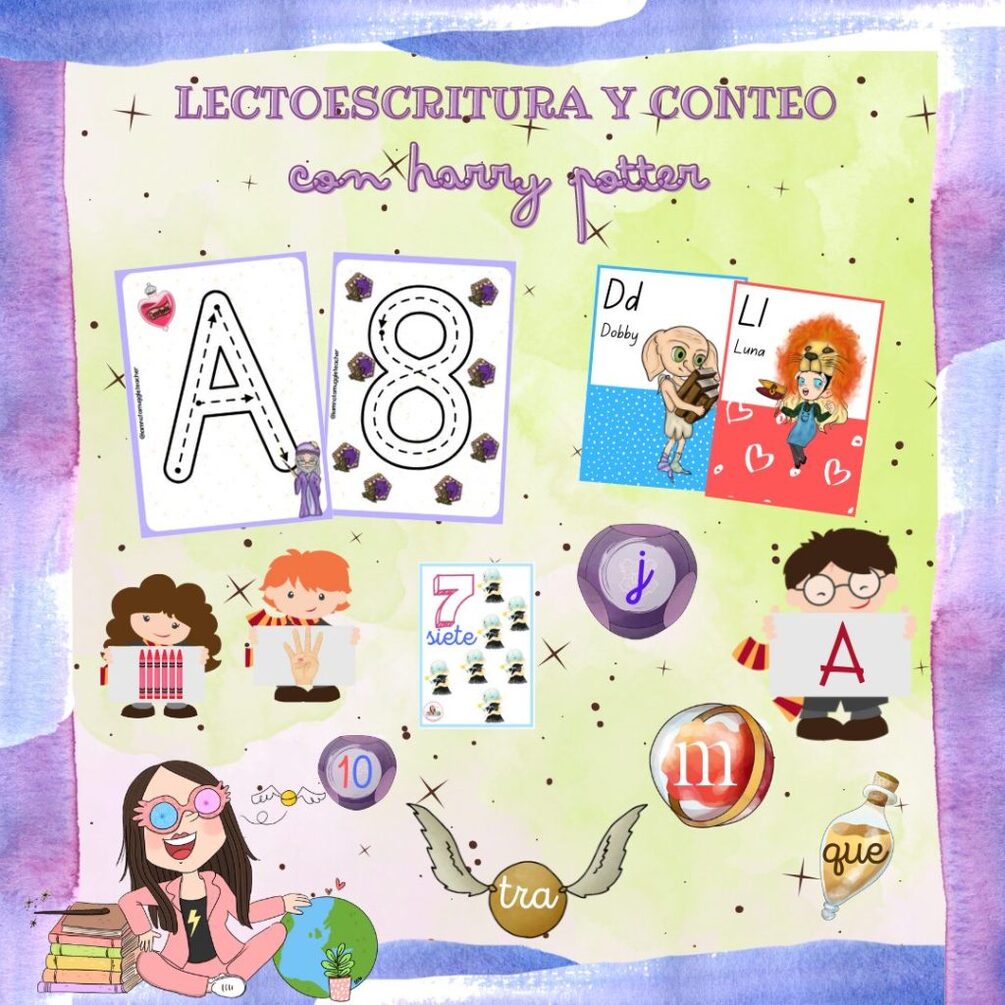 LECTOESCRITURA Y CONTEO CON HARRY POTTER