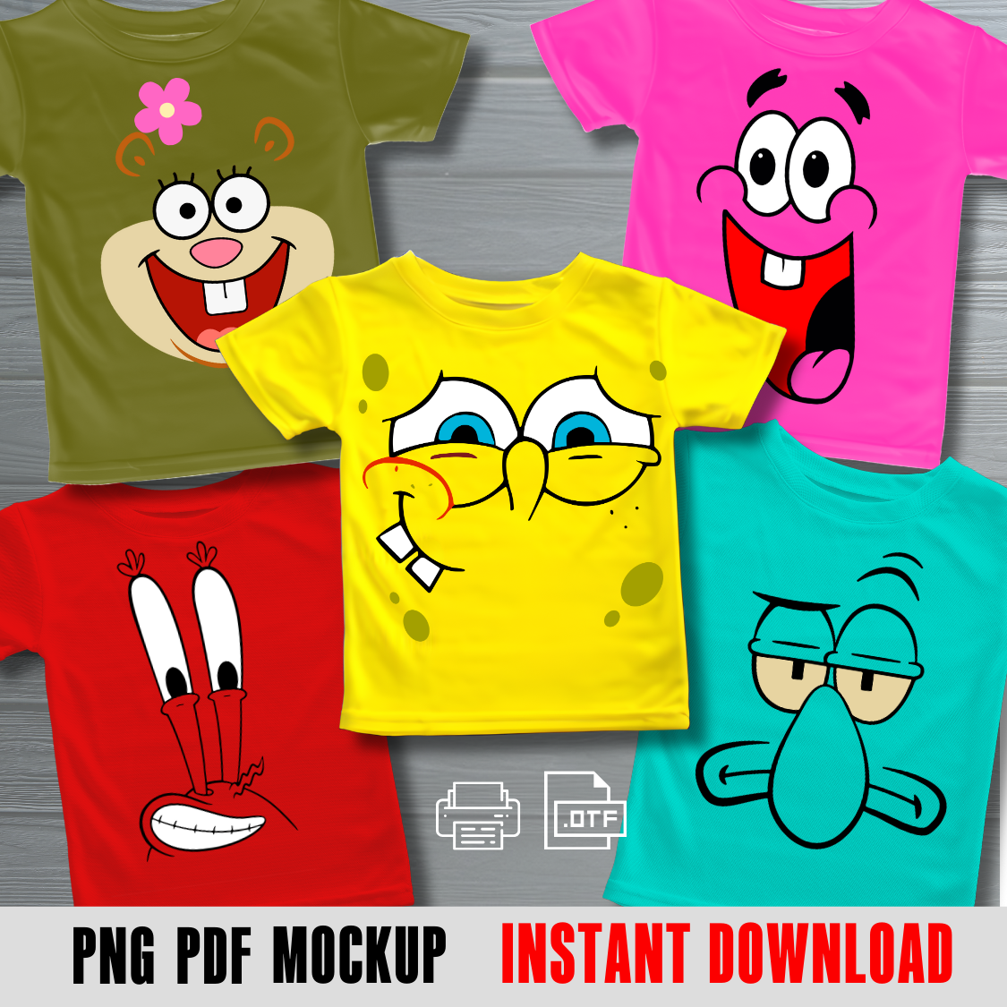 Spoge Bob and Friends PNG Designs